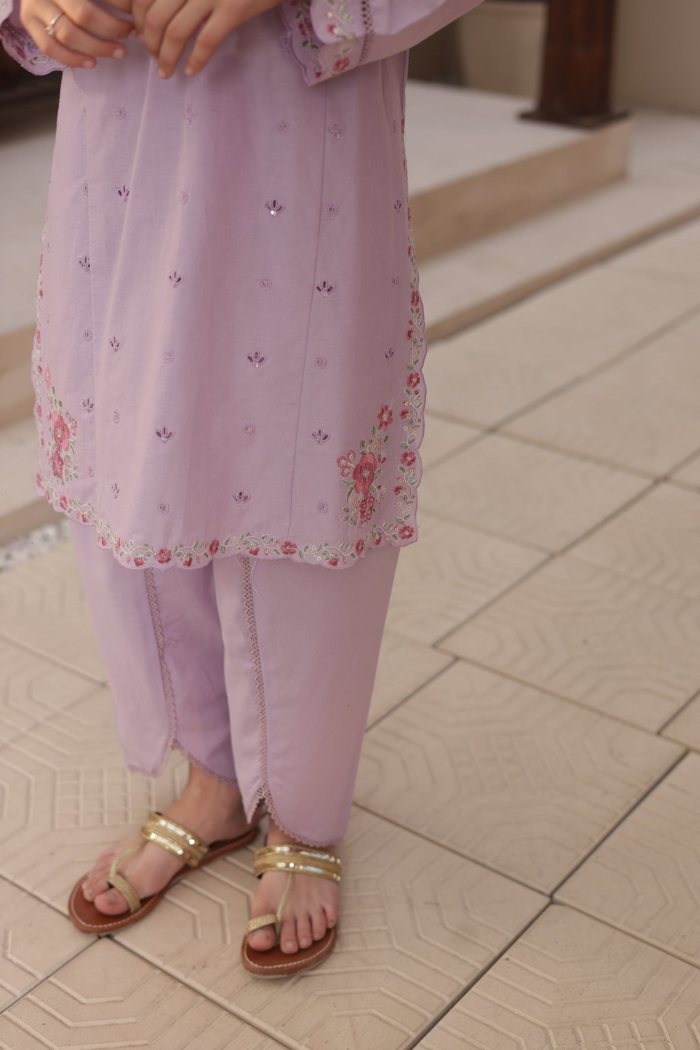 3 PC Lavender Embroidered Festive Wear – Girls Premium Edition – Suntex ...